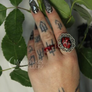 Blood Ring / Vampire Ring / Red Blood Drop / Vampire Gothic Jewelry ...