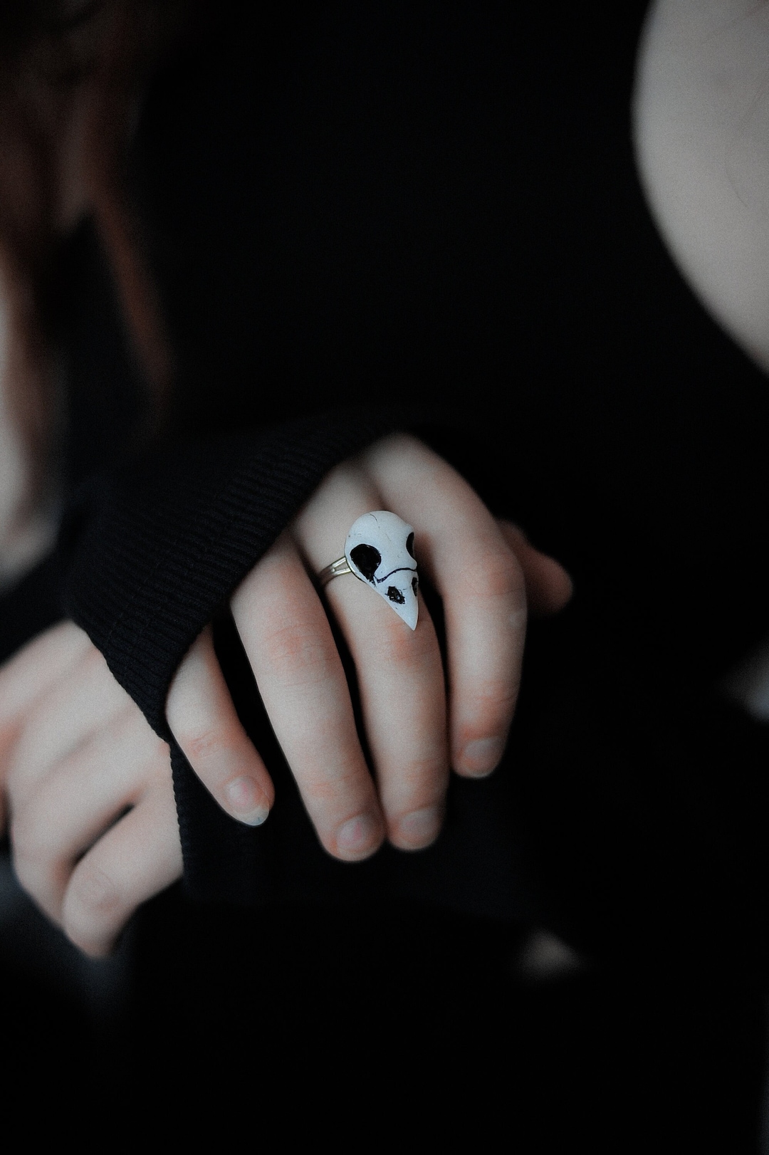 Bird Skull Ring / Raven Skull Ring / Goth Jewelry / Crow Skull / Witchy ...