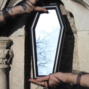 Coffin Mirror / Gothic Wall Hanging Framed Mirror / Goth Room Decor ...