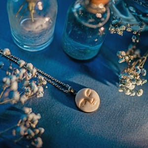 Moon With Face Necklace / Whimsigoth Jewelry / Celestial Pendant / Man ...