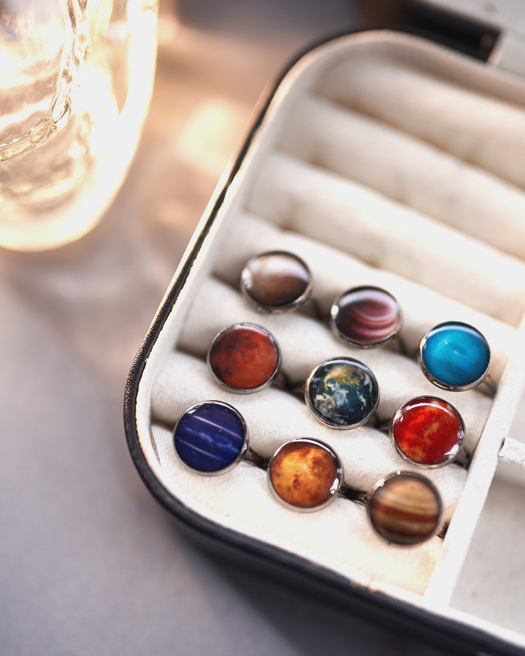 Planet Ring / Solar System / Planet Cabochon / Mercury Ring / Venus ...