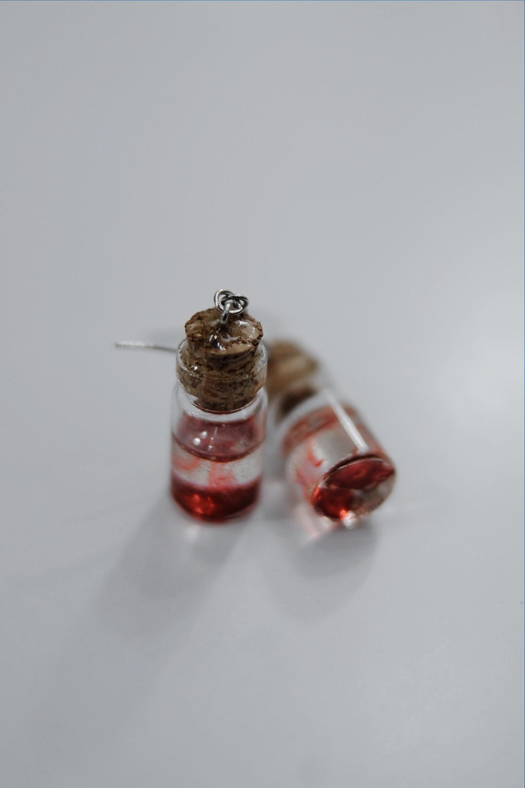 Bloody Jar Earrings / Blood Drop Bottle / Vampire Earrings / Halloween ...