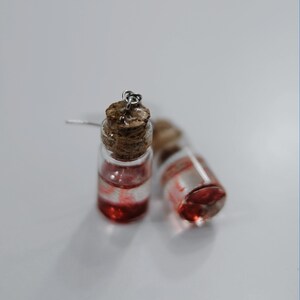 Bloody Jar Earrings / Blood Drop Bottle / Vampire Earrings / Halloween ...