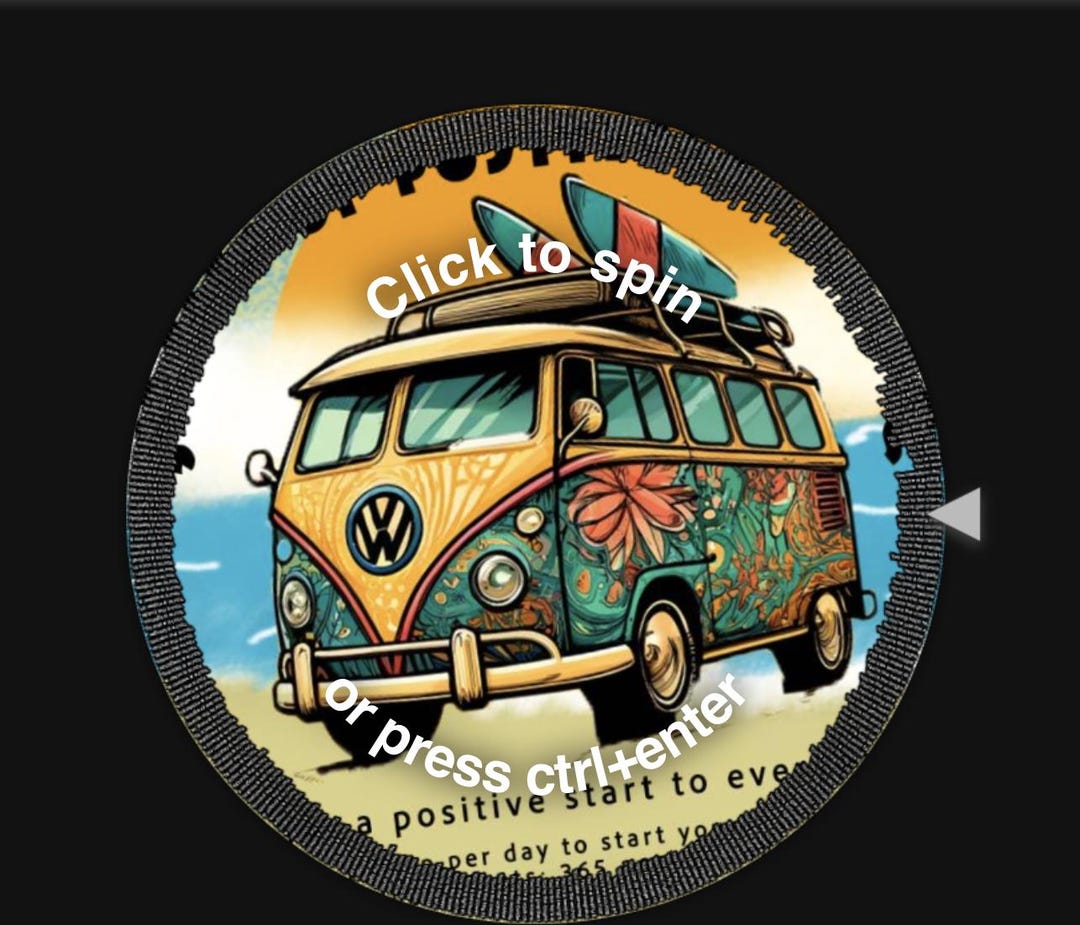 365 Days of Daily Positive Vibe Affirmations Digital Spin Wheel ...