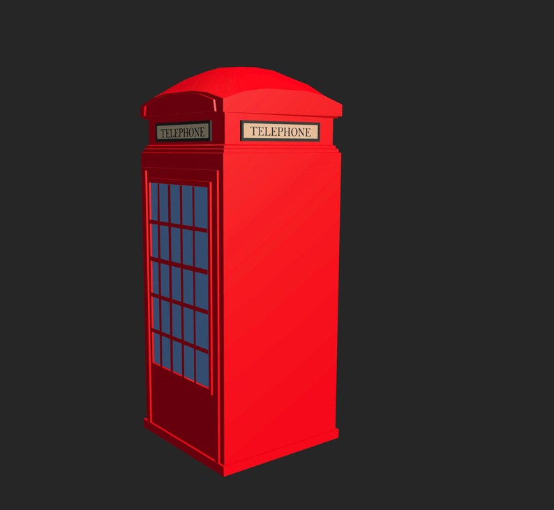 Vintage London Phone Booth 3D Model Files - Etsy
