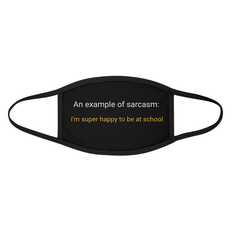 Sarcastic Face Mask - Etsy