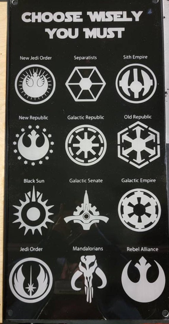 Star Wars Faction Acrylic Sign | Etsy