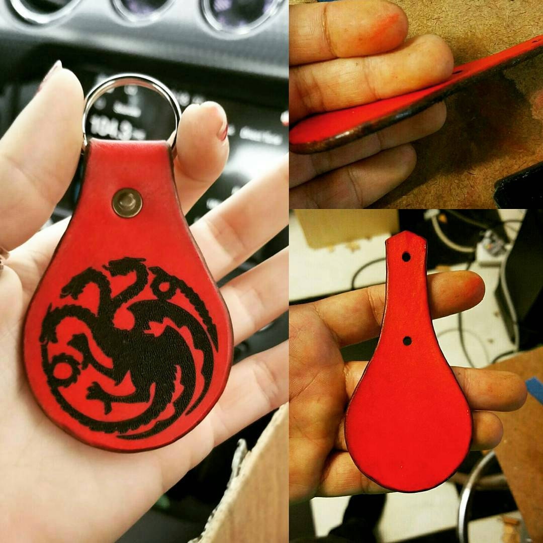 Game of Thrones Leather Keychains, Sigil, Key Fobs, Personalized ...