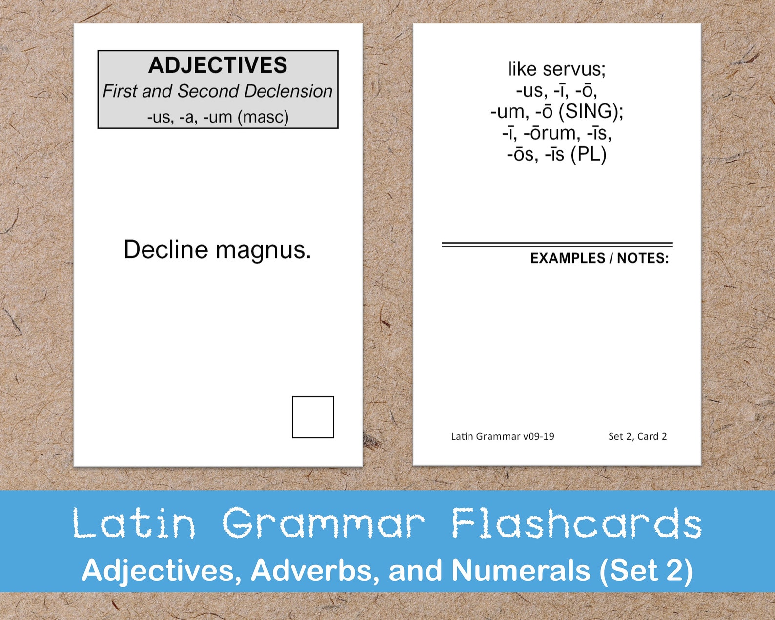 Latin Grammar, Adjectives-adverbs-numerals, SET 2 - Flashcards, Study ...