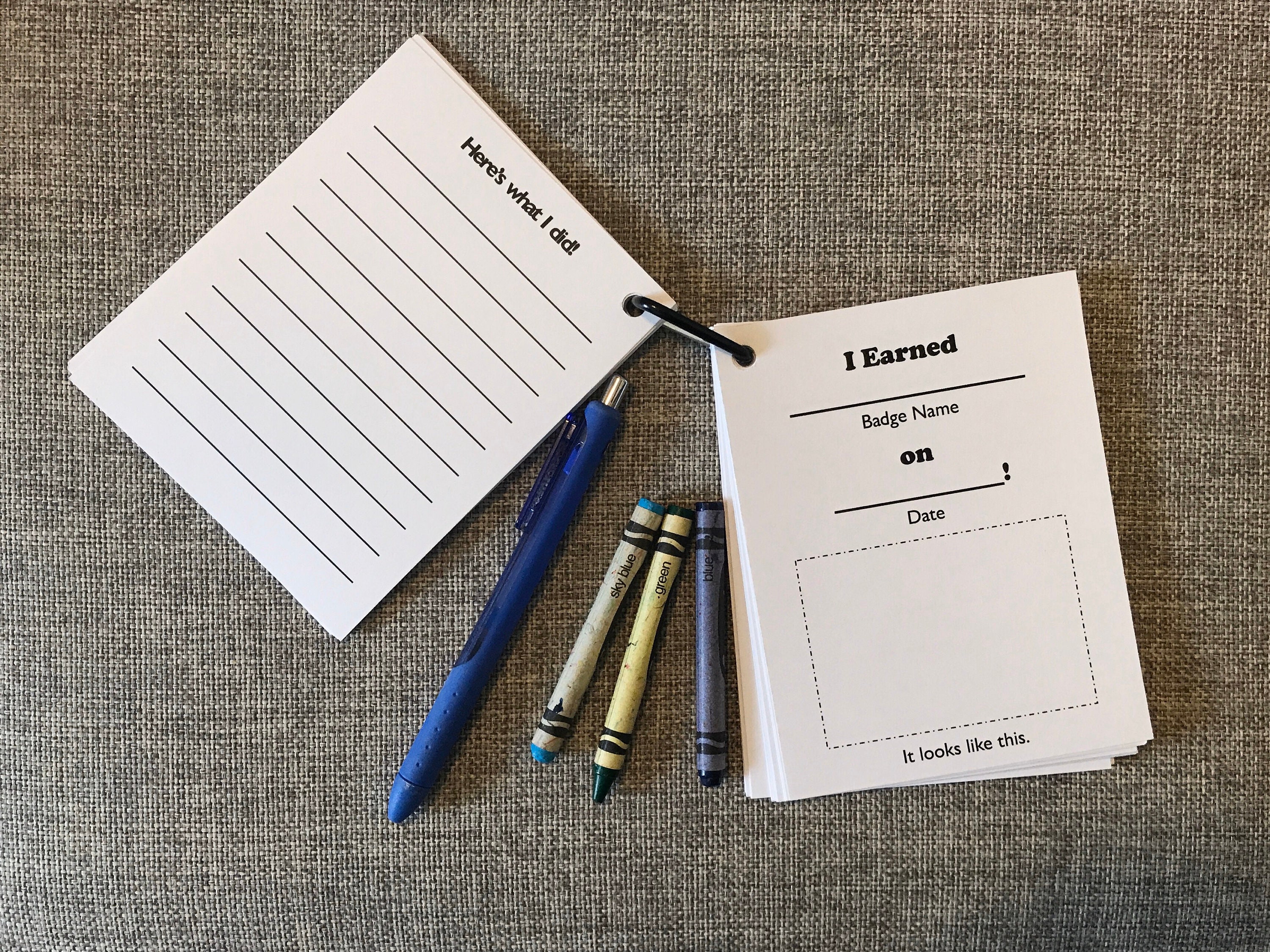 Printable Scout Badge Journal Pages - Planner - Tracker- Log Book ...