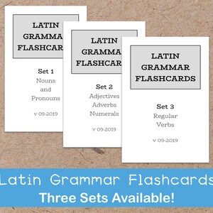 Latin Grammar, Regular Verbs, SET 3 Flashcards, Study, Teach ...