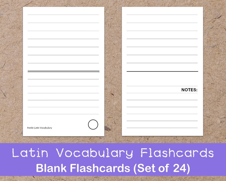 Extra Blank Flashcards 24, Introductory Logic, Latin Grammar, Latin ...