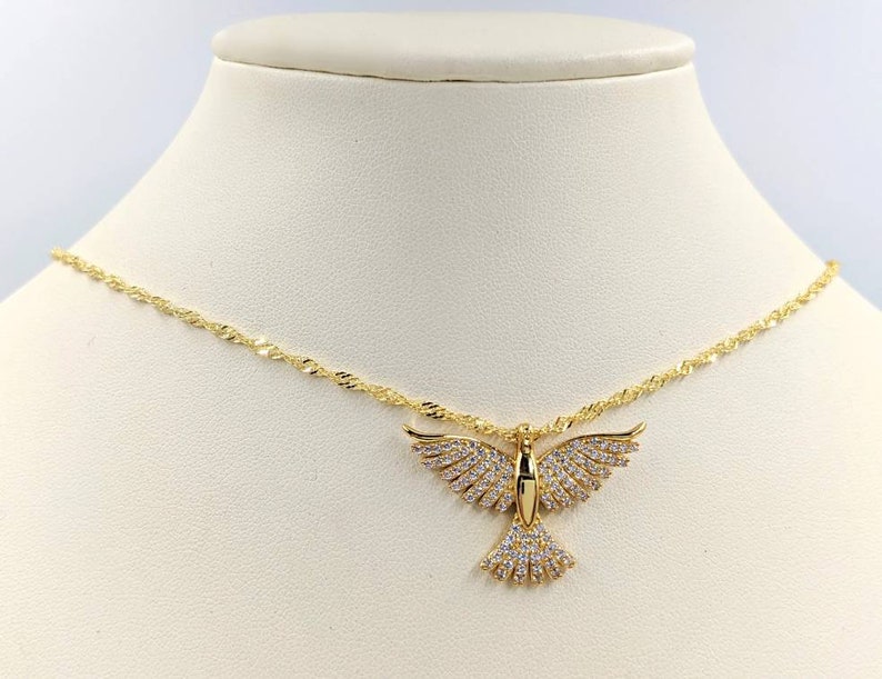 Gold Phoenix Rising Necklace 925 & Gold Phoenix Rising Gold - Etsy