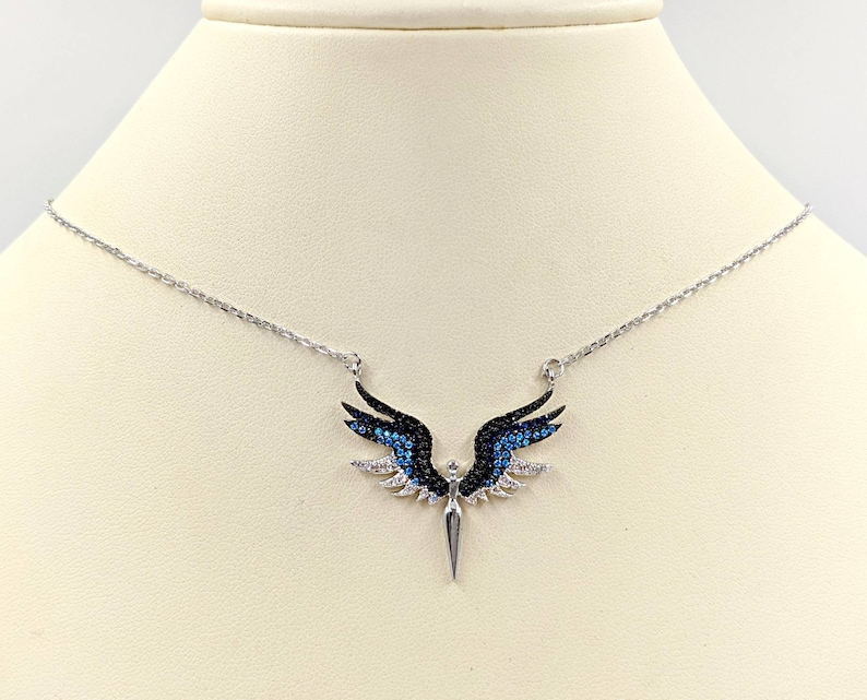 Sterling Silver Phoenix Rising Necklace 925 Phoenix Rising - Etsy