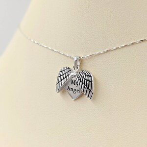 My Angel Hidden Message Winged Heart; 925 Angel Heart W Message ...