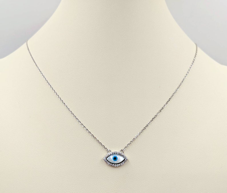All Seeing Eye Necklace Sterling Silver 925 Eye Pendant Chain - Etsy