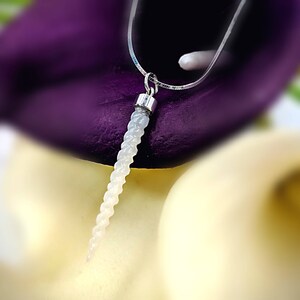 Mother of Pearl & 925 Unicorn Horn Necklace; Unicorn Horn Pendant ...