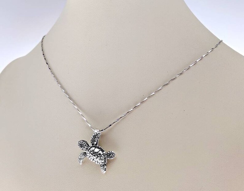 Sea Turtle Necklace Turtle Jewelry925 Sterling Silver Chain | Etsy