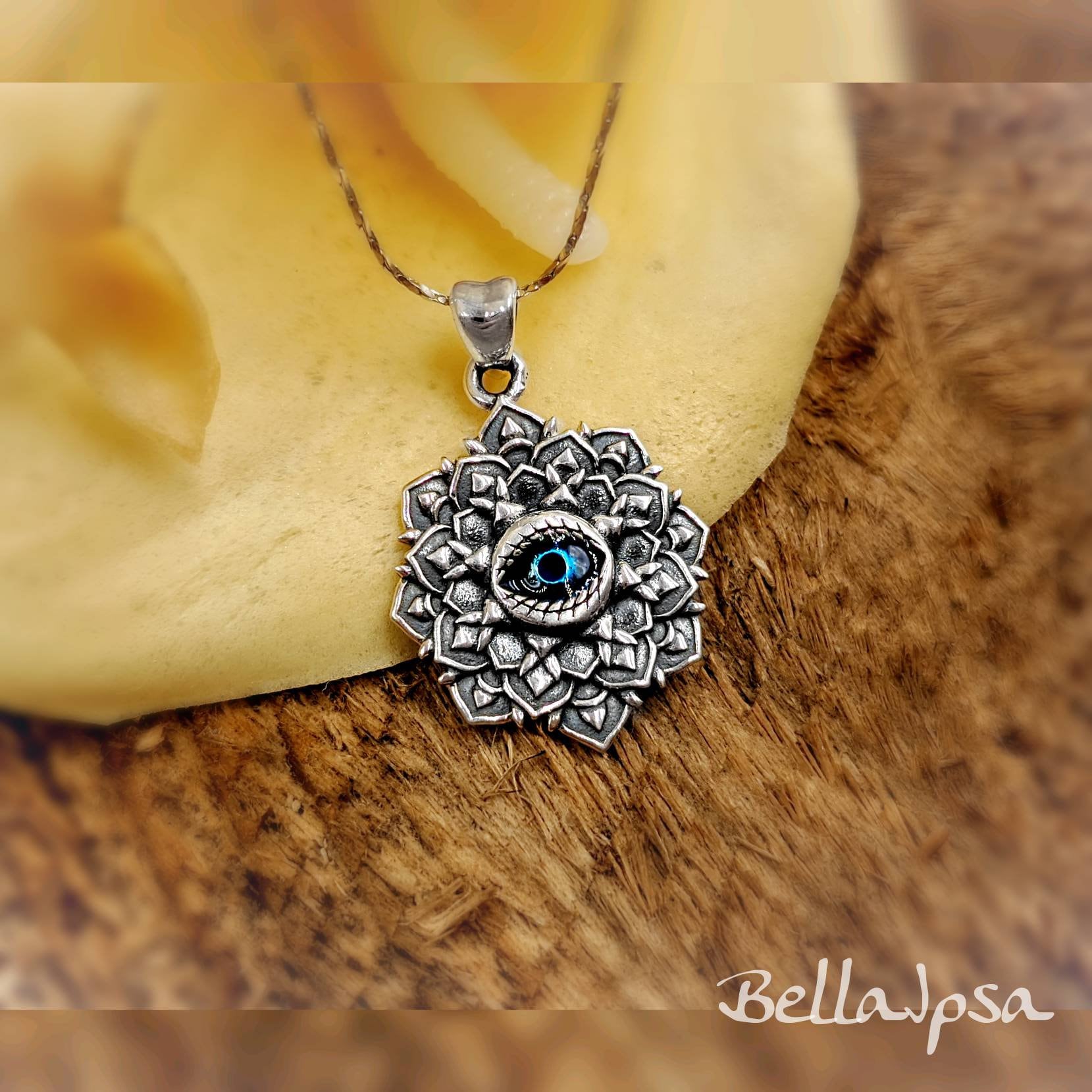925 All Seeing Eye Necklace; Sterling Silver 925 Eye Pendant Chain ...
