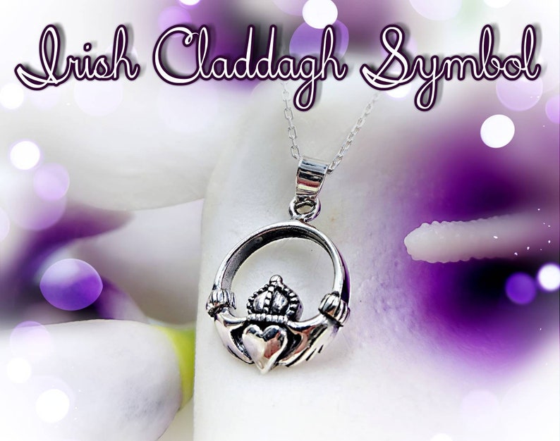 Claddagh Irish Symbol 925 Sterling Heart Crown and Hands | Etsy