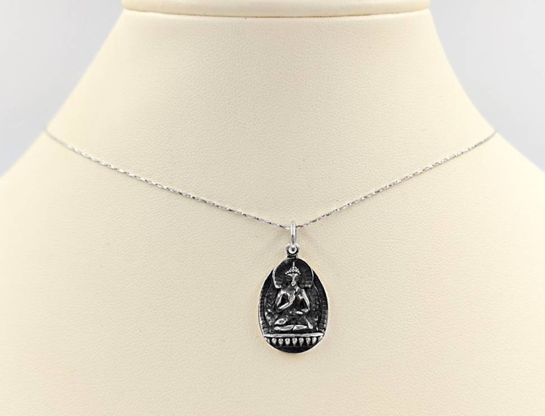 Sterling Silver Buddha; 925 Buddha Necklace; Buddha Coin Necklace ...