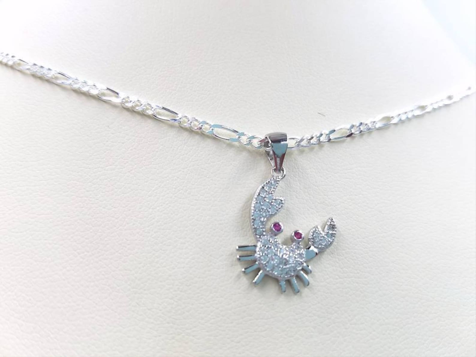 Silver Crab Necklace; 925 Sterling Silver Chain Necklace W 925 Sterling ...
