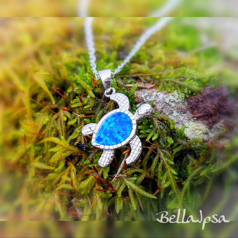 Sterling Silver Infinity Chain Necklace With Blue Fire Opal | Etsy