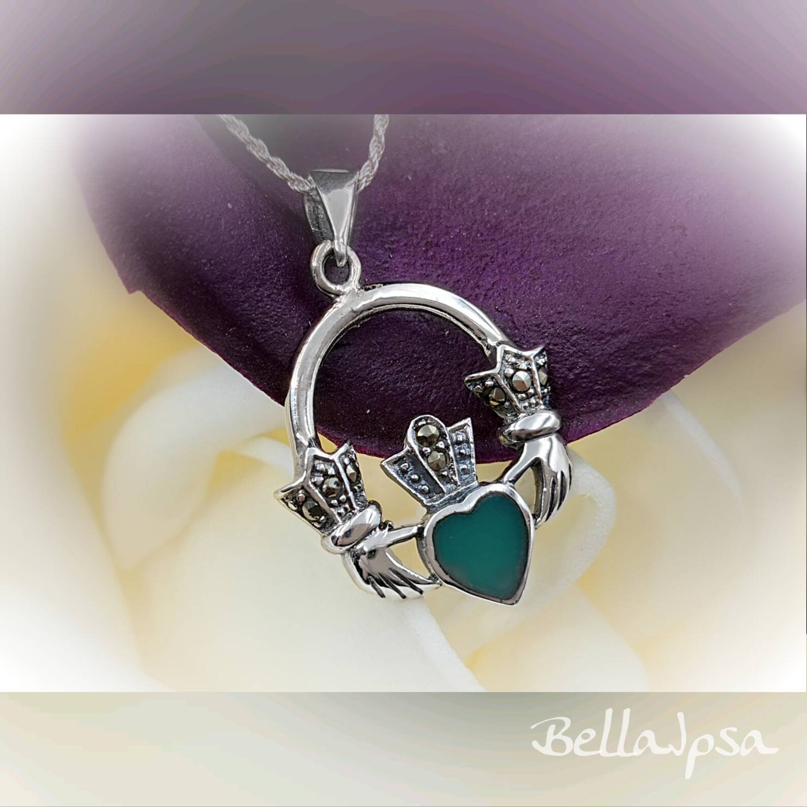 Claddagh Irish Symbol; 925 Sterling Heart Crown and Hands; Irish ...