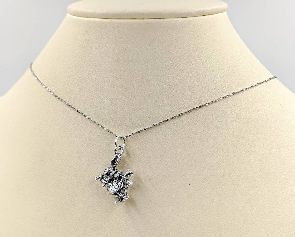 White Rabbit Necklace 925 Sterling White Rabbit Necklace | Etsy