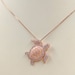 Rose Gold Sea Turtle Necklace 925 Sterling & Rose Turtle 925 - Etsy