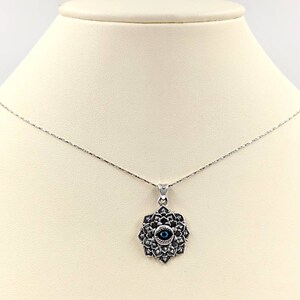 925 All Seeing Eye Necklace; Sterling Silver 925 Eye Pendant Chain ...