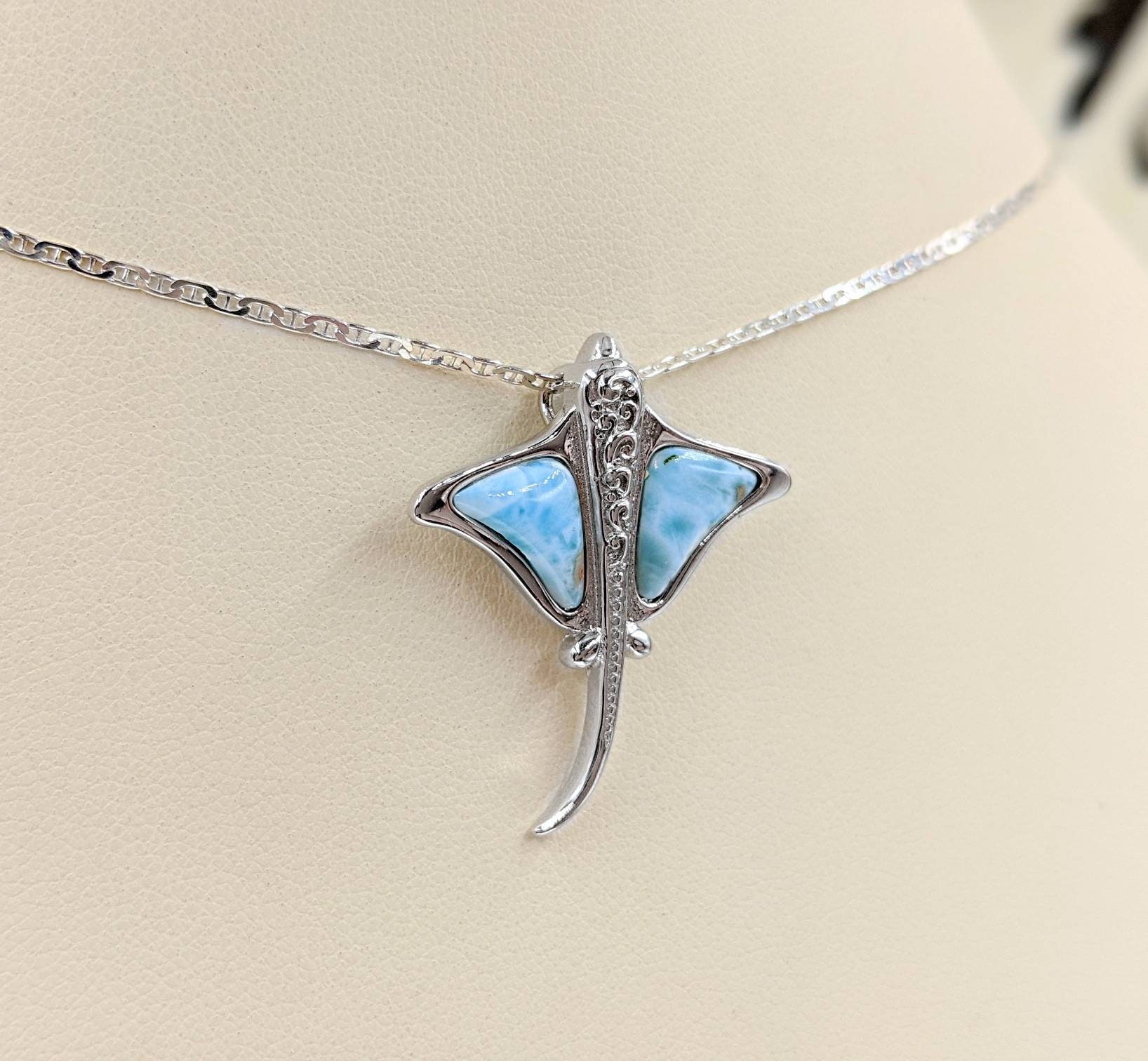 Stingray Necklace Sterling Silver Larima Stingray Necklace - Etsy