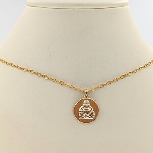 Solid 14K Gold Buddha Necklace; Solid Gold Buddha; Necklace With Gold ...