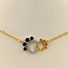 925 Silver & Gold Linked Paw Necklace; Dog Paw Pendant W Gold Chain ...