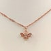 14K Vermeil Rose Gold Honey Bee 925 Necklace Sterling Bumble Bee Rose ...