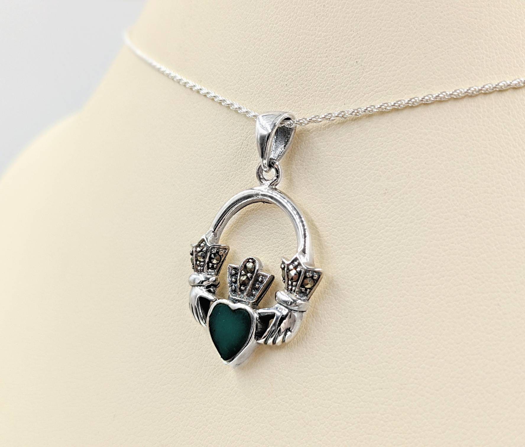Claddagh Irish Symbol; 925 Sterling Heart Crown and Hands; Irish ...