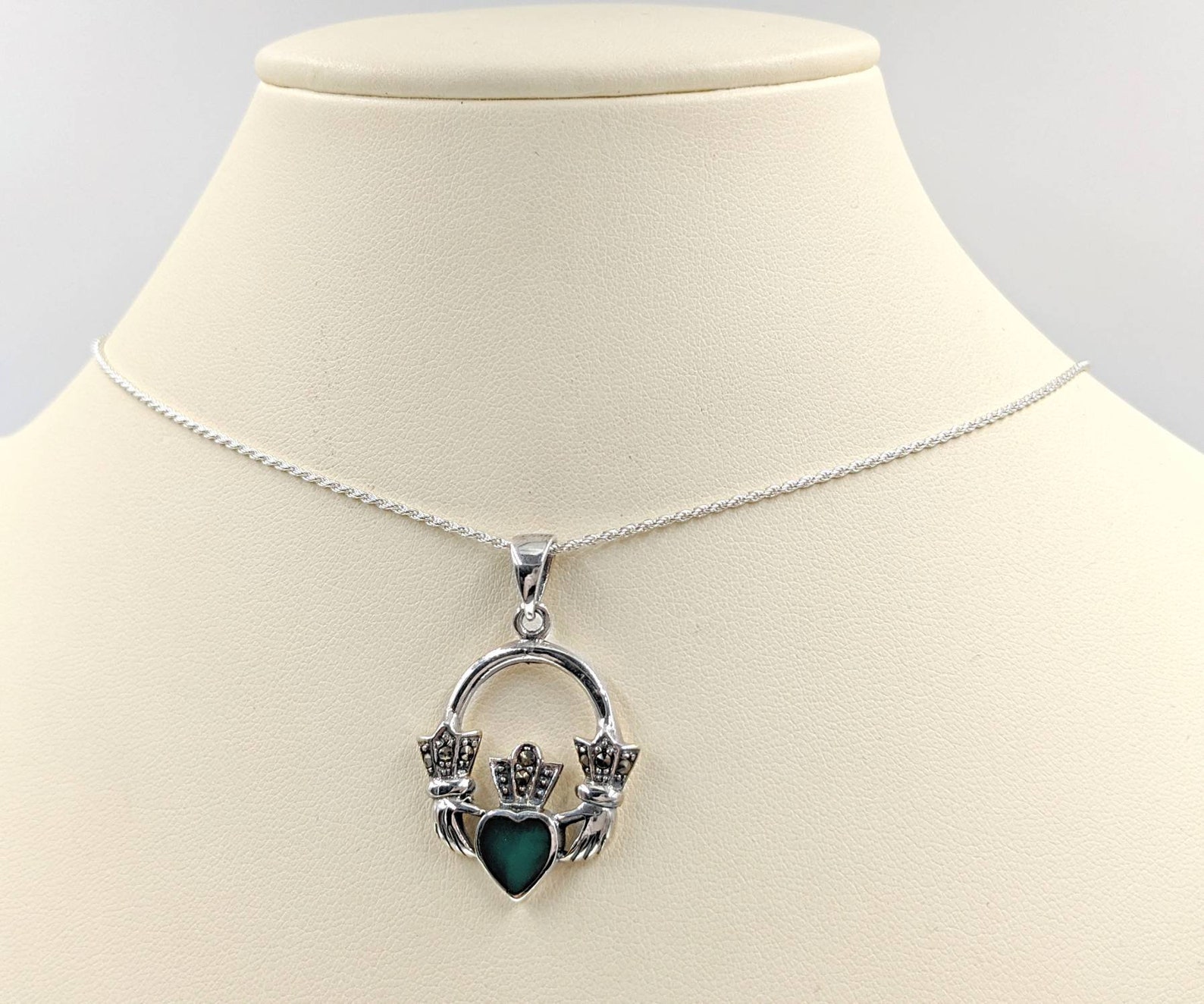 Claddagh Irish Symbol; 925 Sterling Heart Crown and Hands; Irish ...