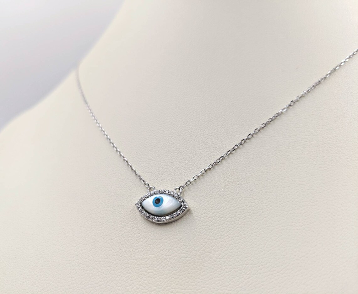 All Seeing Eye Necklace Sterling Silver 925 Eye Pendant Chain - Etsy