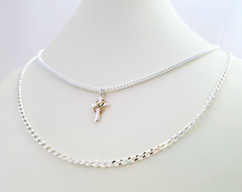 Double Strand Cross Necklace - Etsy