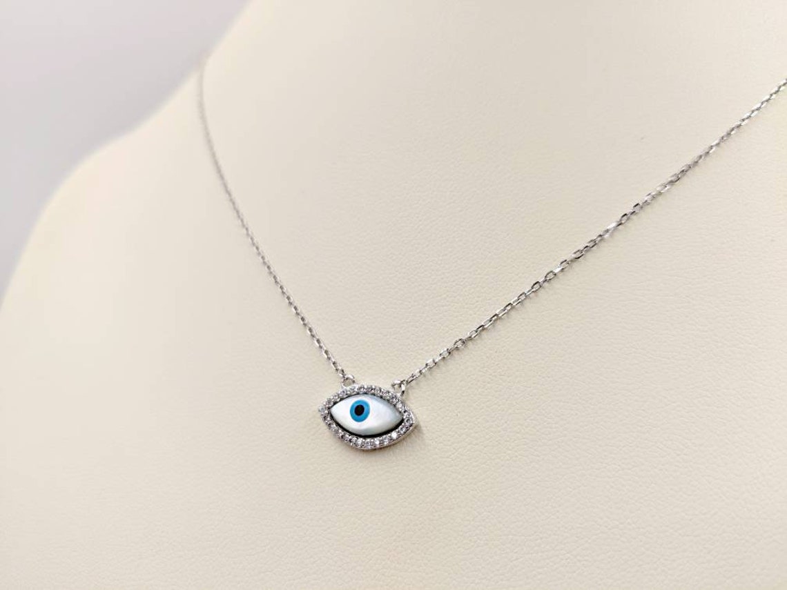 All Seeing Eye Necklace Sterling Silver 925 Eye Pendant Chain - Etsy