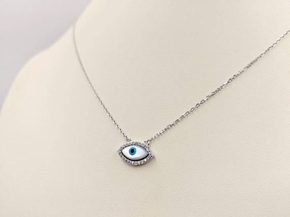 All Seeing Eye Necklace Sterling Silver 925 Eye Pendant Chain - Etsy