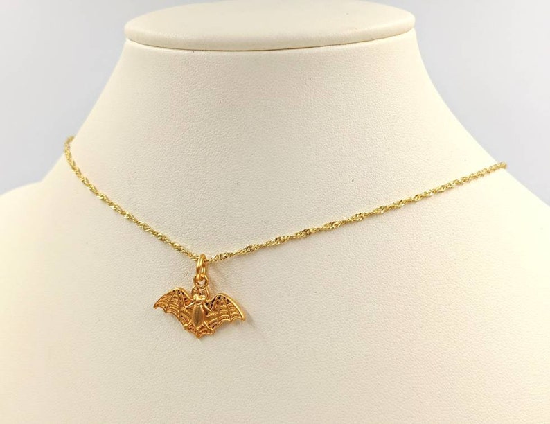 Gold 925 Bat Necklace Gold Vermeil Bat Necklace 925 Sterling | Etsy