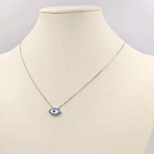 All Seeing Eye Necklace, Sterling Silver 925 Eye Pendant Chain Necklace ...