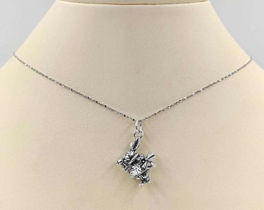 White Rabbit Necklace; 925 Sterling White Rabbit Necklace; Wonderland ...