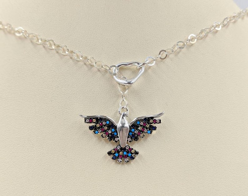Sterling Silver Phoenix Rising Necklace 925 Phoenix Rising - Etsy
