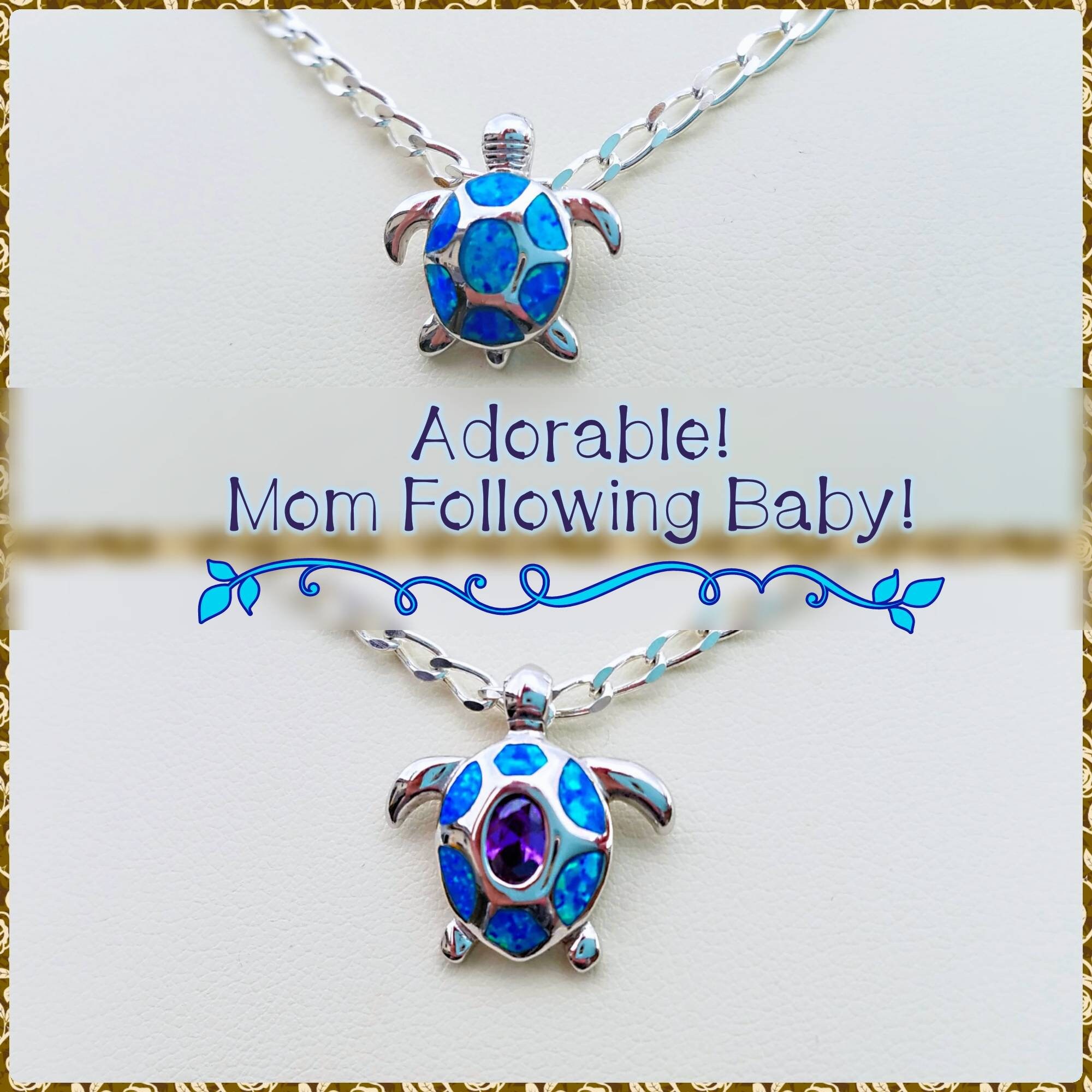 Layered Double Chain Blue Fire Opal and Purple Amethyst Sea | Etsy