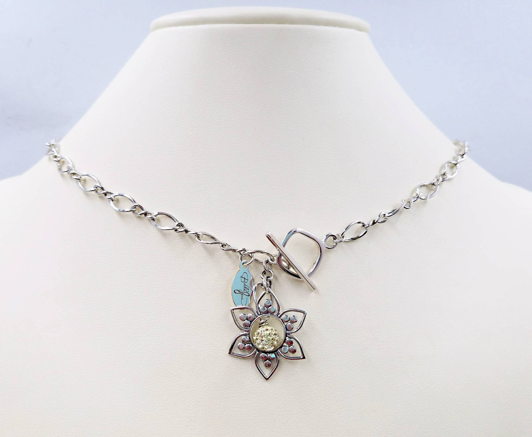 Sterling Silver Heavy Infinity Chain Necklace With 925 Lotus | Etsy