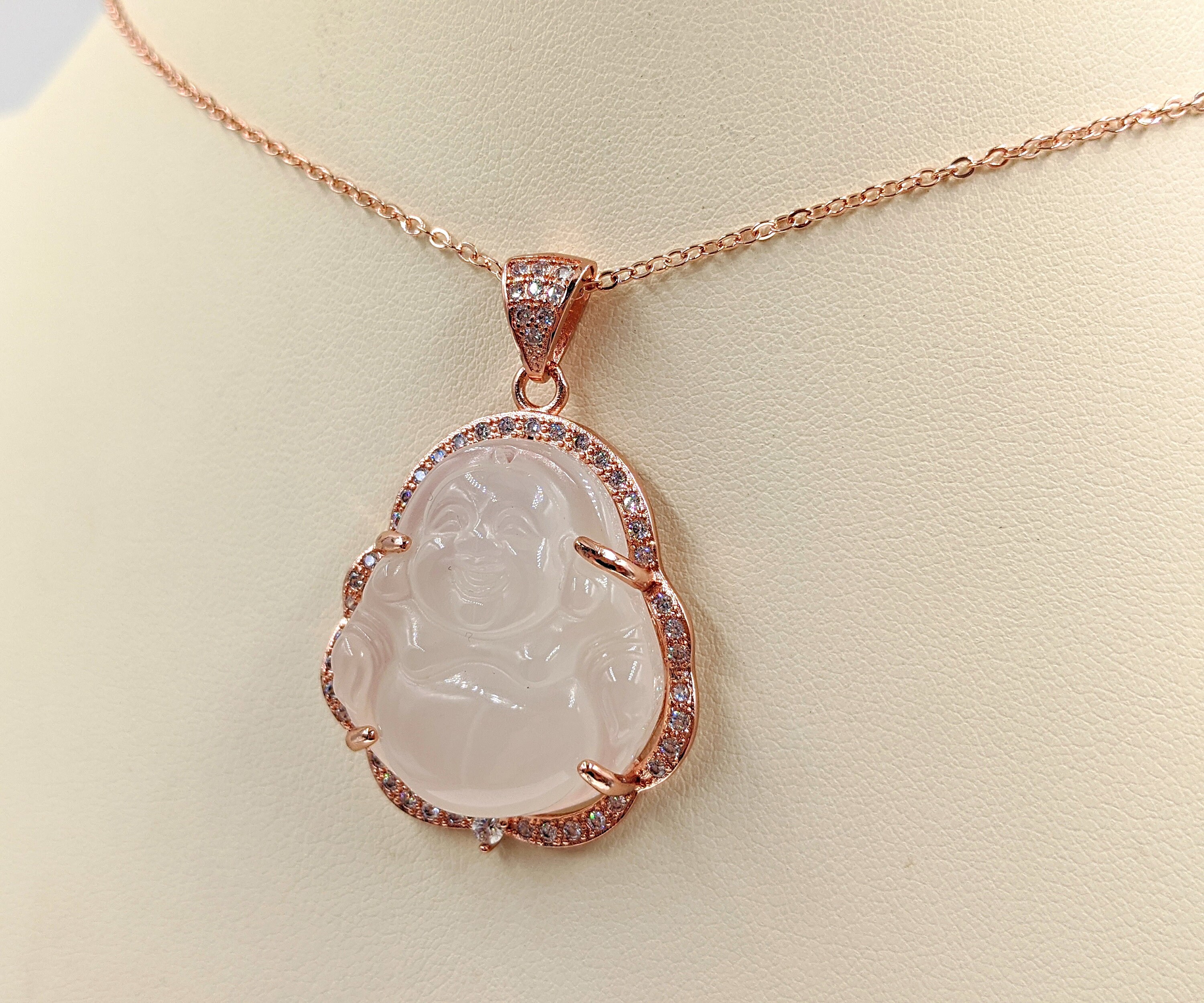 White buddha necklace store