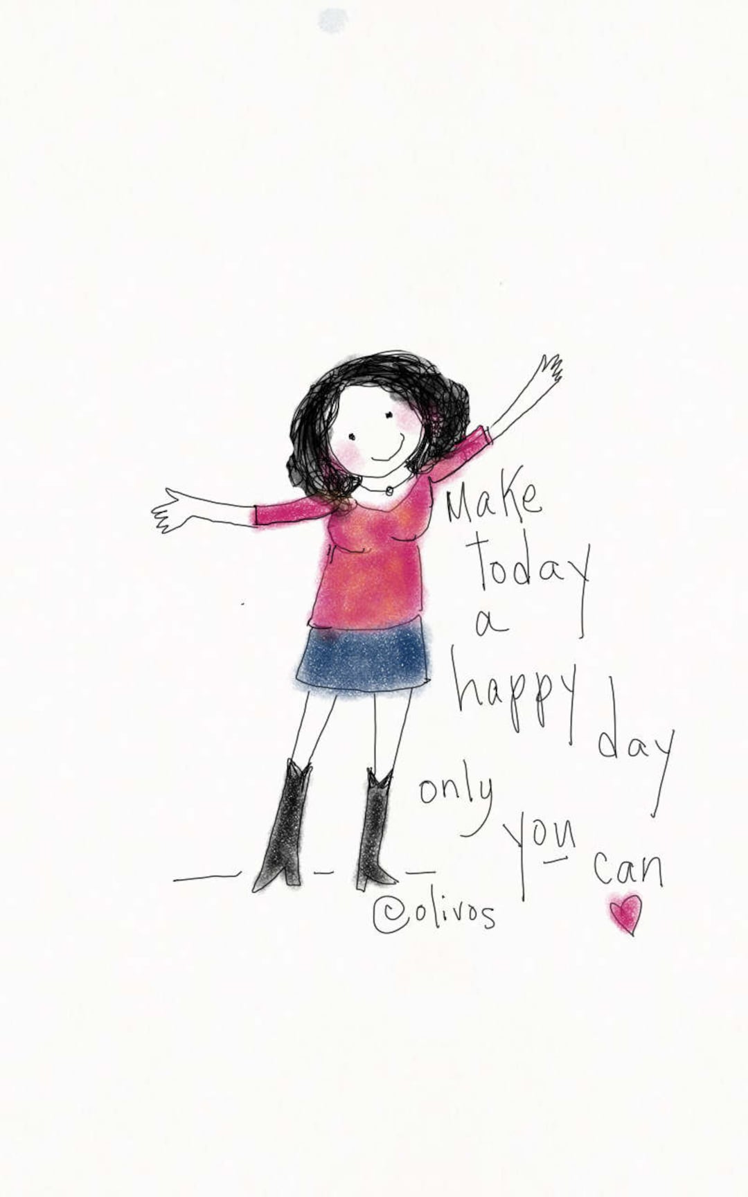 Encouraging Quotes - Happiness Quote - Doodle Wall Art - Happiness ...