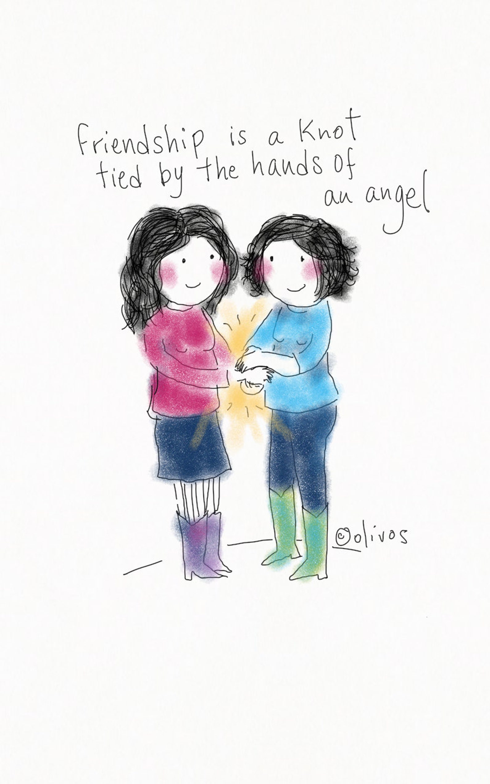 Encouraging Quotes - Friendship is a Gift - Doodle Wall Art - Friends ...